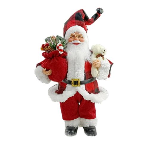 Christmas Santa Crafted Cute Santa Claus Figurines Doll With T Bag
