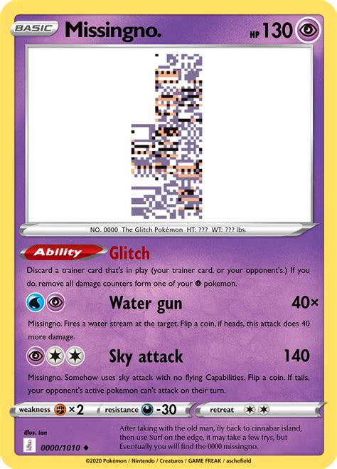 Pokemon Missingno Card