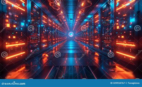 high tech server room generative ai stock illustration illustration of security computer