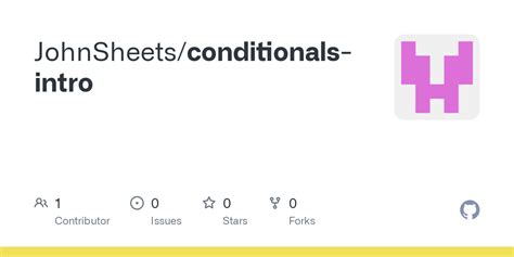 Github Johnsheets Conditionals Intro