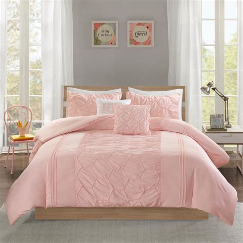 Intelligent Design Shayda 4 Piece Blush Twin Twin Xl Solid Comforter