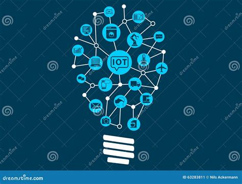 Iot Internet Of Things Concept Iot Word On Abstract Blue Background