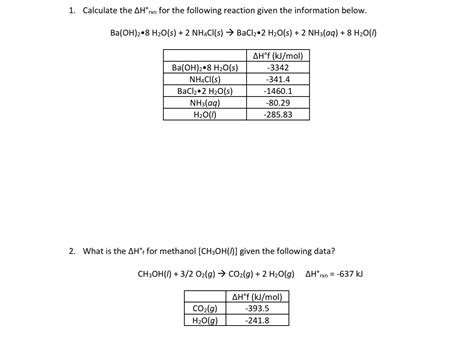 Solved Calculate the ΔH rxn for the following reaction Chegg