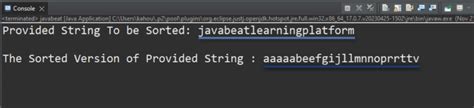 How To Sort A String In Java