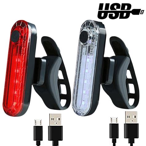 Rear Bike Tail Light Usb Rechargeable Red Ultra Bright Taillights Fit