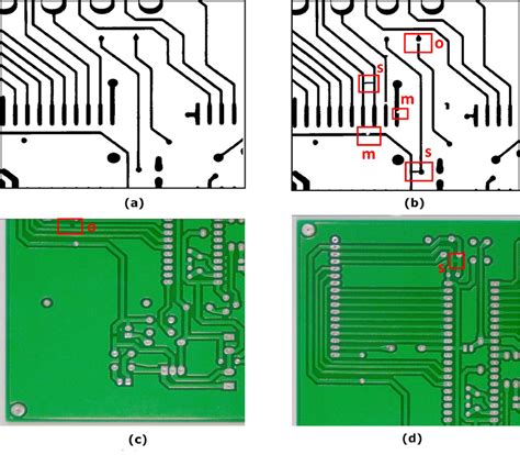A PCB Without Defects B PCB With Defects From DeepPCB Dataset C