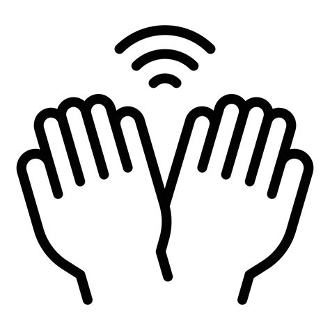 Palm Password Icon Outline Vector Biometric Recognition 15659753 Vector Art At Vecteezy