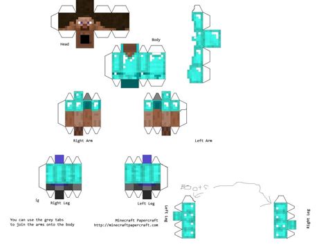 Minecraft Papercraft Enderman Template