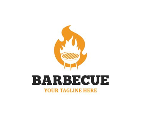 Grill Barbecue Logo Design Simple Minimalist Vector 10626345 Vector