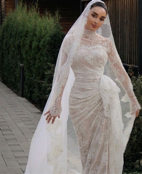 Exclusive Muslim Wedding Dress Sheath Line Hijab Bridal Gown Etsy Artofit