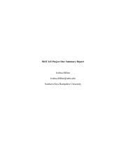 Mat Project One Summary Report Template Docx Mat Project One Summary Report Joshua