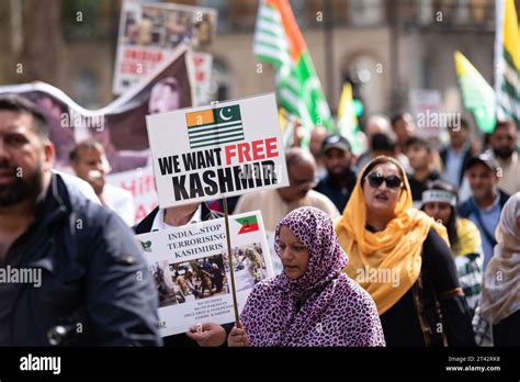 Protest Demonstrating Against The Indian Occupation Of Jammu And Kashmir