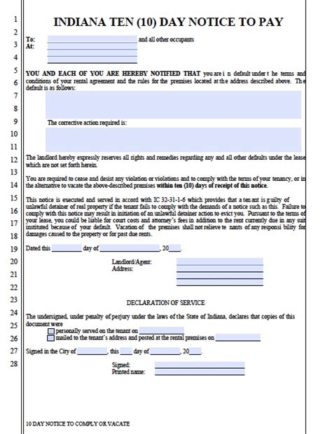Eviction Notice Illinois Template Aslmiss