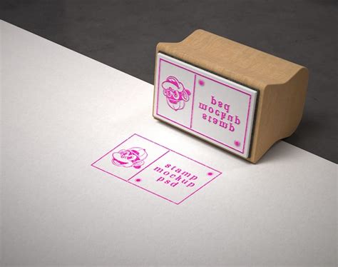 Premium Psd Rubber Stamp Mockup