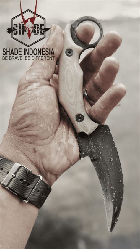 Reverse Rooster 45 Reverse Karambit Fixed Blade Shade Indonesia