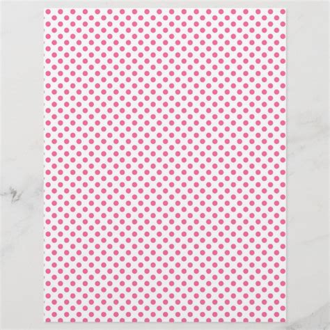 Pink Polka Dot Scrapbook Paper Design