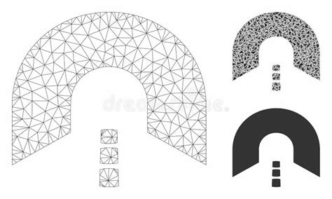 Vpn Tunnel Vector Mesh 2d Model And Triangle Mosaic Icon Stock Vector Illustration Of Access
