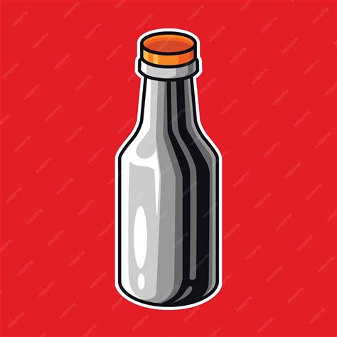 Premium Vector Glass Bottle Vector Illustration