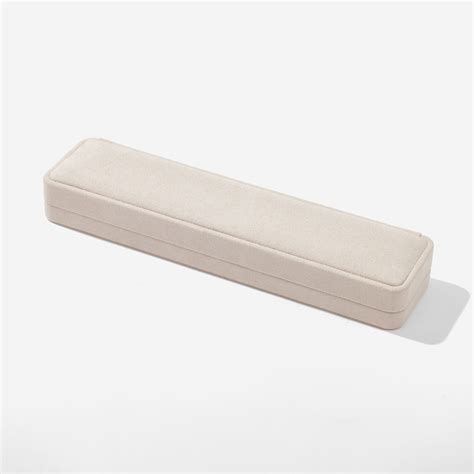 Fanxi Custom Light Khaki Microfiber Jewelry Box