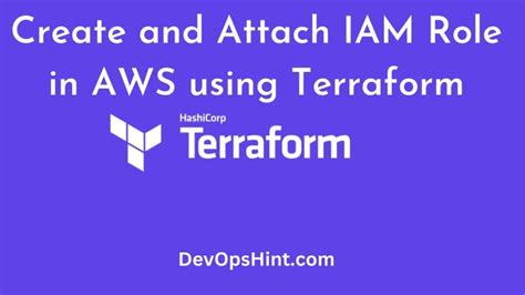 devops hint on linkedin how to create and attach iam role in aws using