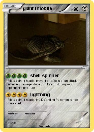 Pokémon Giant Trilobite Shell Spinner My Pokemon Card