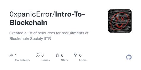 GitHub XpanicError Intro To Blockchain Created A List Of Resources For Recruitments Of
