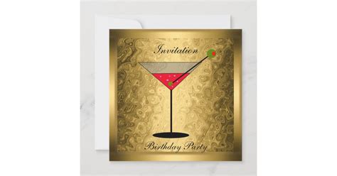 Elegant Gold Cocktail Party Invitation Zazzle