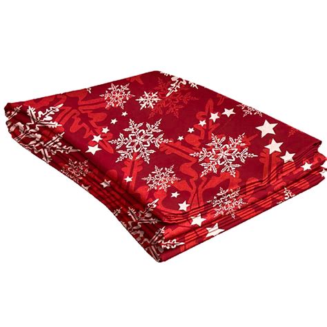Set Doua Huse De Perna Rosu 60x60cm Magie Cu Fulgi De Nea Liz Line