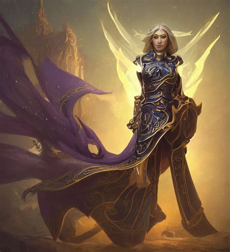 Krea Ai Jaina Proudmore Portrait Intricate Arcane Armor