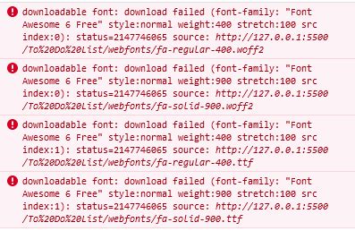 Javascript I Have An Error While Using Font Awesome Library