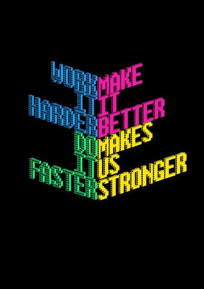 Daft Punk Harder Better Faster Stronger By Emilykatycateditions On