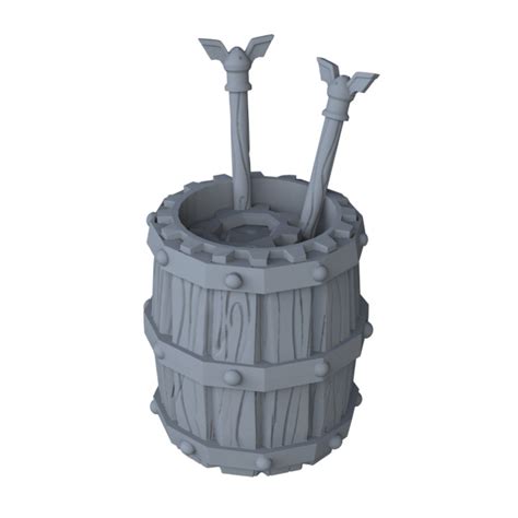3d Printable Shovel Barrel By Moonshine Miniatures