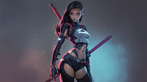 Anime Girl With A Cyber Edge Wallpaperhd Artist Wallpapers4k