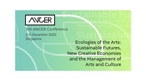 5th Ancer Conference Ecologies Of The Arts Sustainable Futures New