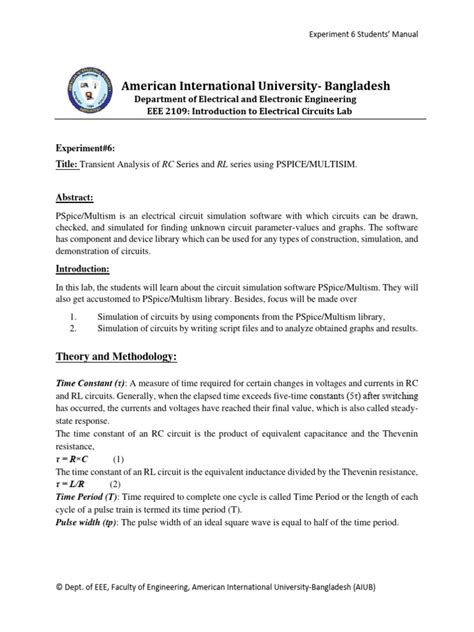 Iec Lab Exp 06 Pdf Electrical Network Electrical Engineering