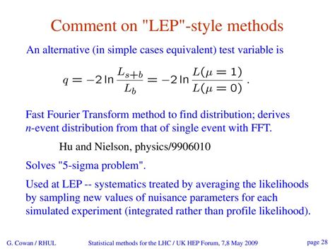 statistical methods for the lhc ppt download