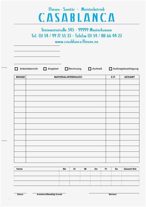 Arbeitsbericht Vorlage Gut Arbeitsbericht Muster Für Fliesenleger