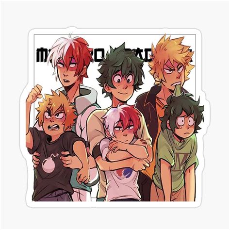 Sticker Heros Deku Todoroki Bakugo Par Shadow Dessin Héros Dessin
