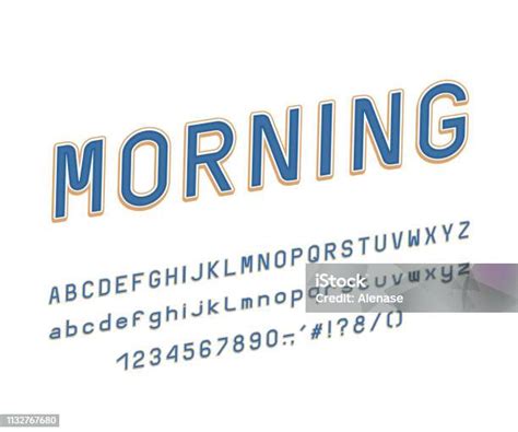 우아한 이탤릭체 알파벳 복고풍 디자인입니다 벡터 문자와 숫자 0명에 대한 스톡 벡터 아트 및 기타 이미지 0명 3차원 형태