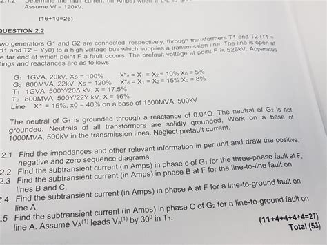 2 1 2 you determine the fault current in amps when a