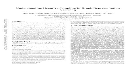 pdf understanding negative sampling in graph representation learning