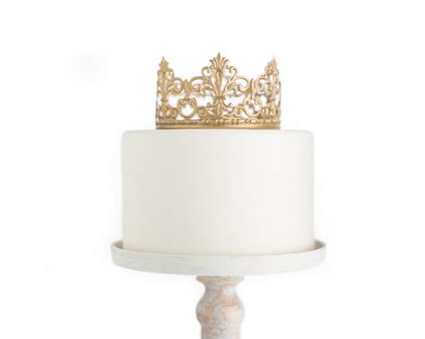 Crown Cake Topper Wedding Cake Topper Gold Crown Mini Etsy