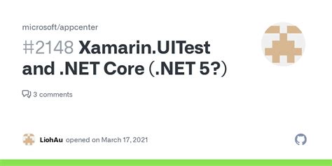 xamarin uitest and core 5 · issue 2148 · microsoft