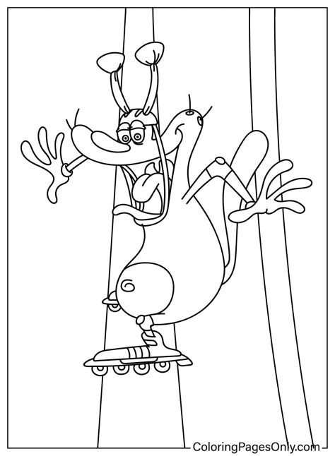 Monica Of Oggy And The Cockroaches Free Printable Coloring Pages