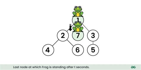 Last Node At Which Frog Is Standing After T Seconds Geeksforgeeks