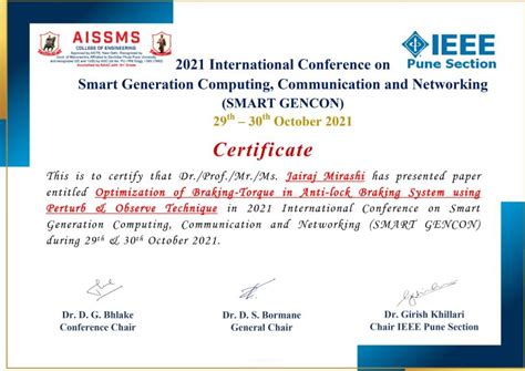Jairaj Mirashi On Linkedin Ieee Ieeepunesection Smartgencon University