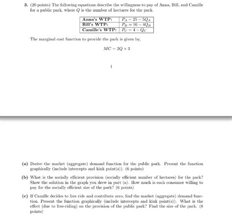 Solved 3 20 Points The Following Equations Describe The Chegg