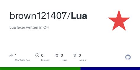 Github Brown121407lua Lua Lexer Written In C