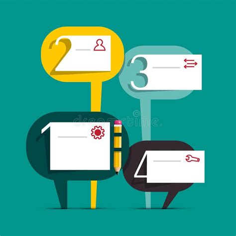 Four Steps Infographic Design With Icons On Empty Paper And Pencil
