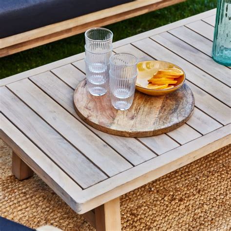 Conjunto de jardín plazas en madera clara y cuerda negra Zanzíbar Maisons du Monde